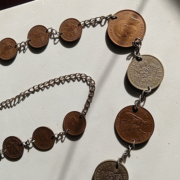 Jewelry | Unique Vintage Coin Necklace Cyprus Penny Two Shillings ...